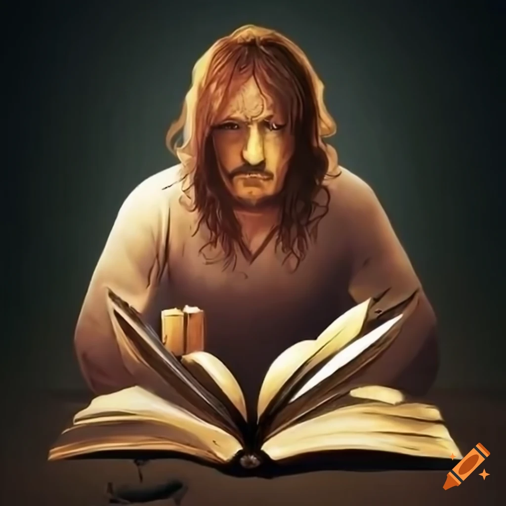 Man Reading A Book On Craiyon