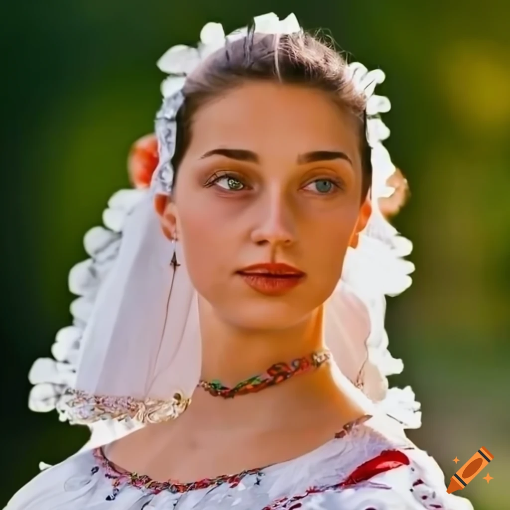Close-up portrait of a Hungarian woman on Craiyon