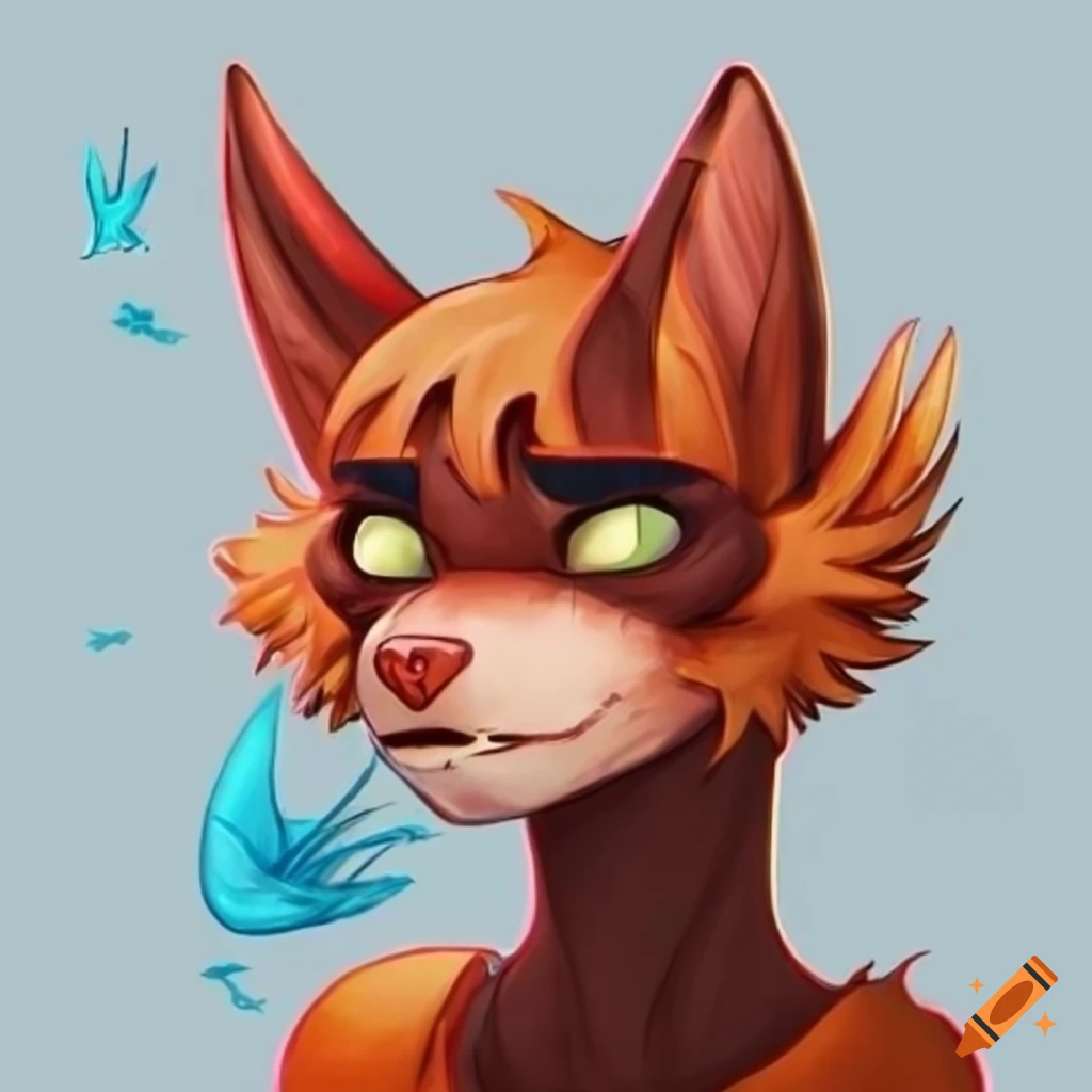 Art of a furry character on Craiyon