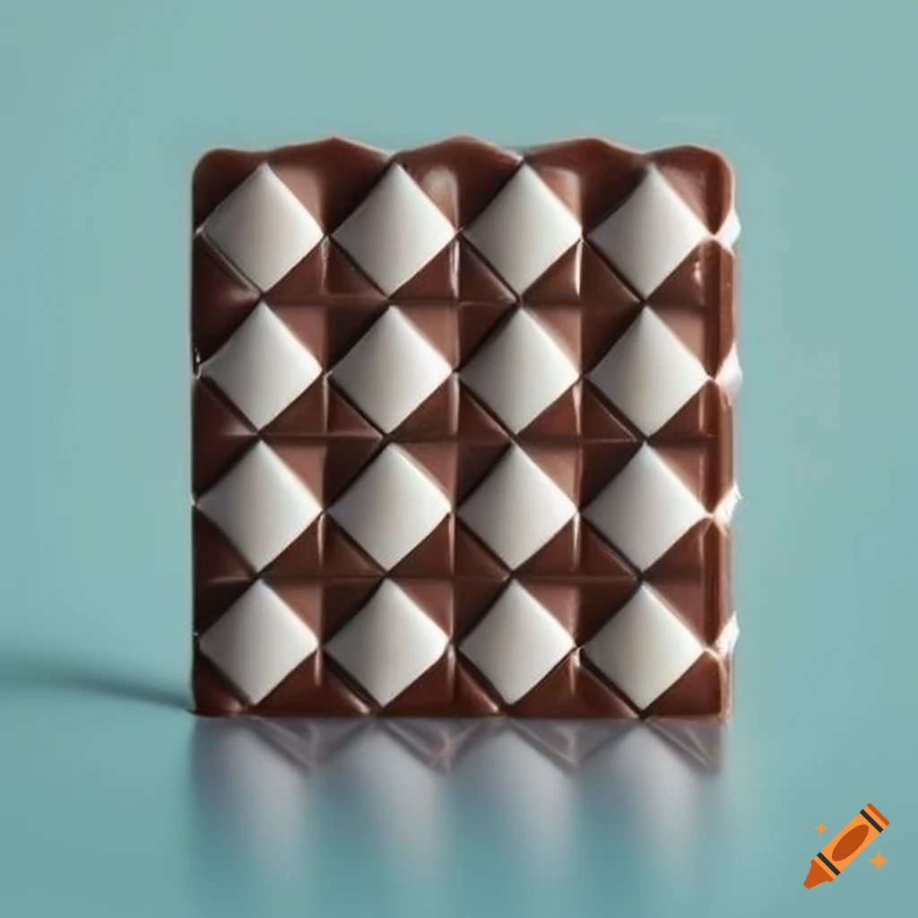 Black and white checkered chocolate bar on Craiyon