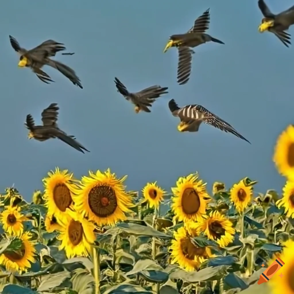 sunflower reaching for the sky on Craiyon