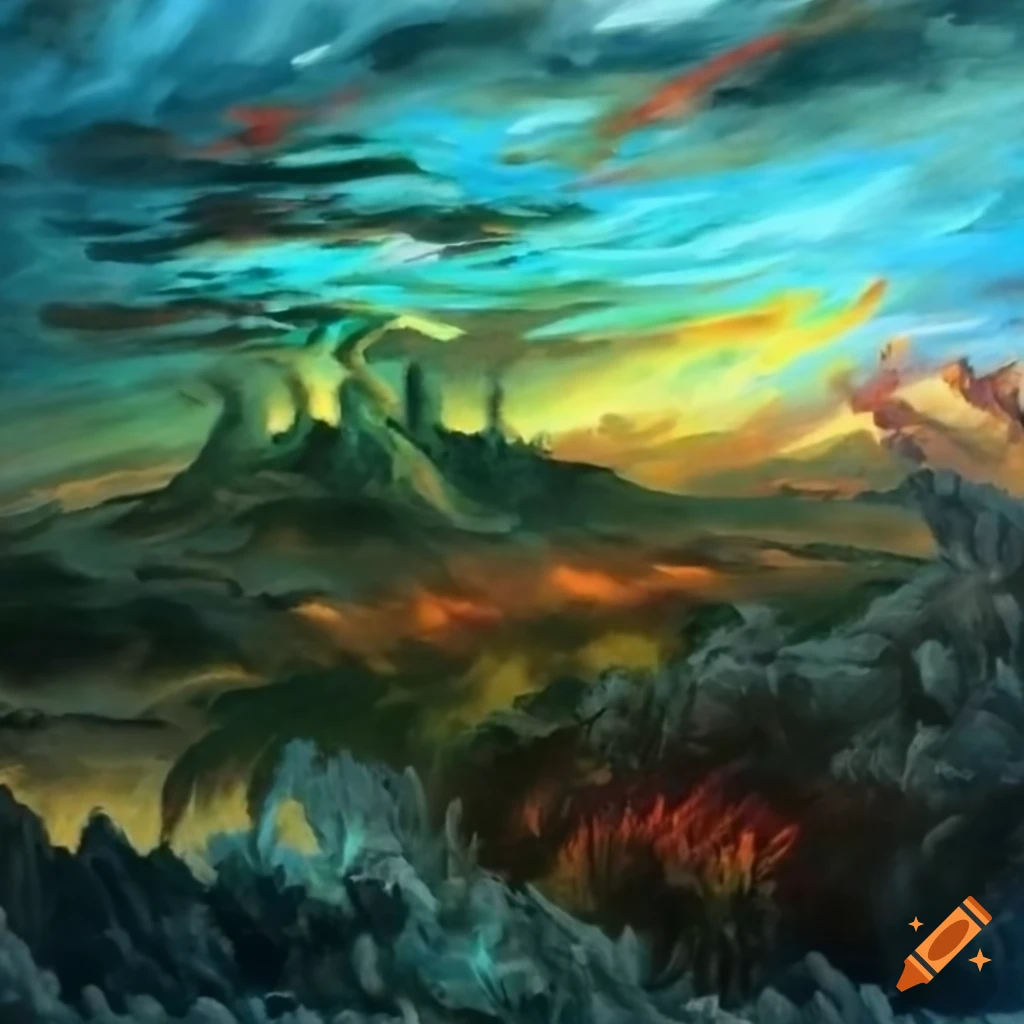 Renaissance painting of a peaceful biblical apocalypse