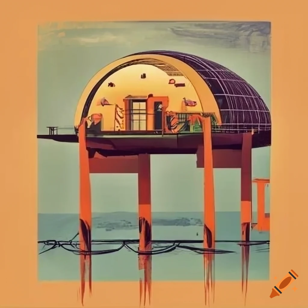 Floating structures concept on Craiyon