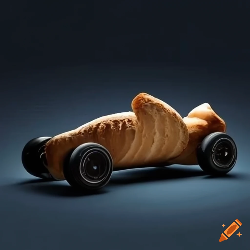 Car made of bread on Craiyon