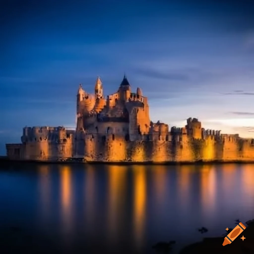 Blue castle named castillo grande on Craiyon