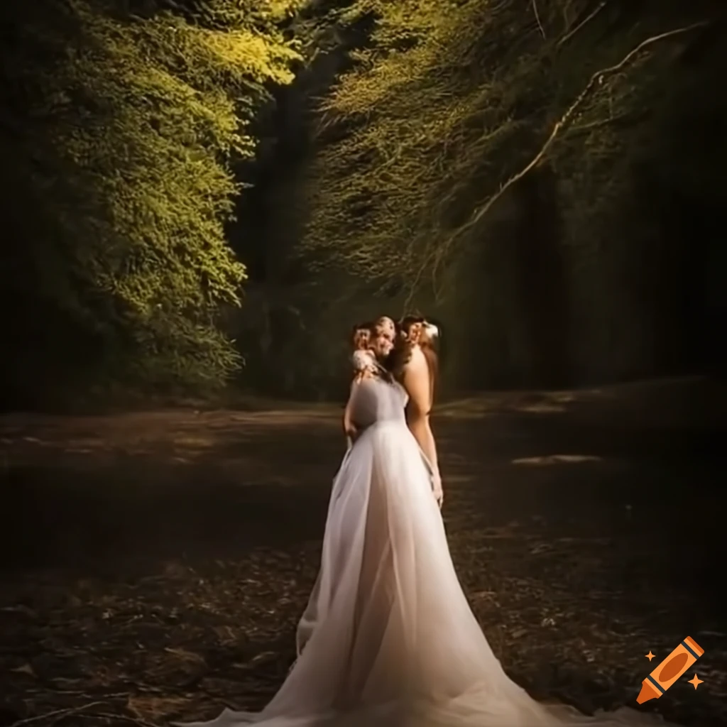 Image of three nymphs basking in the sunlight on Craiyon