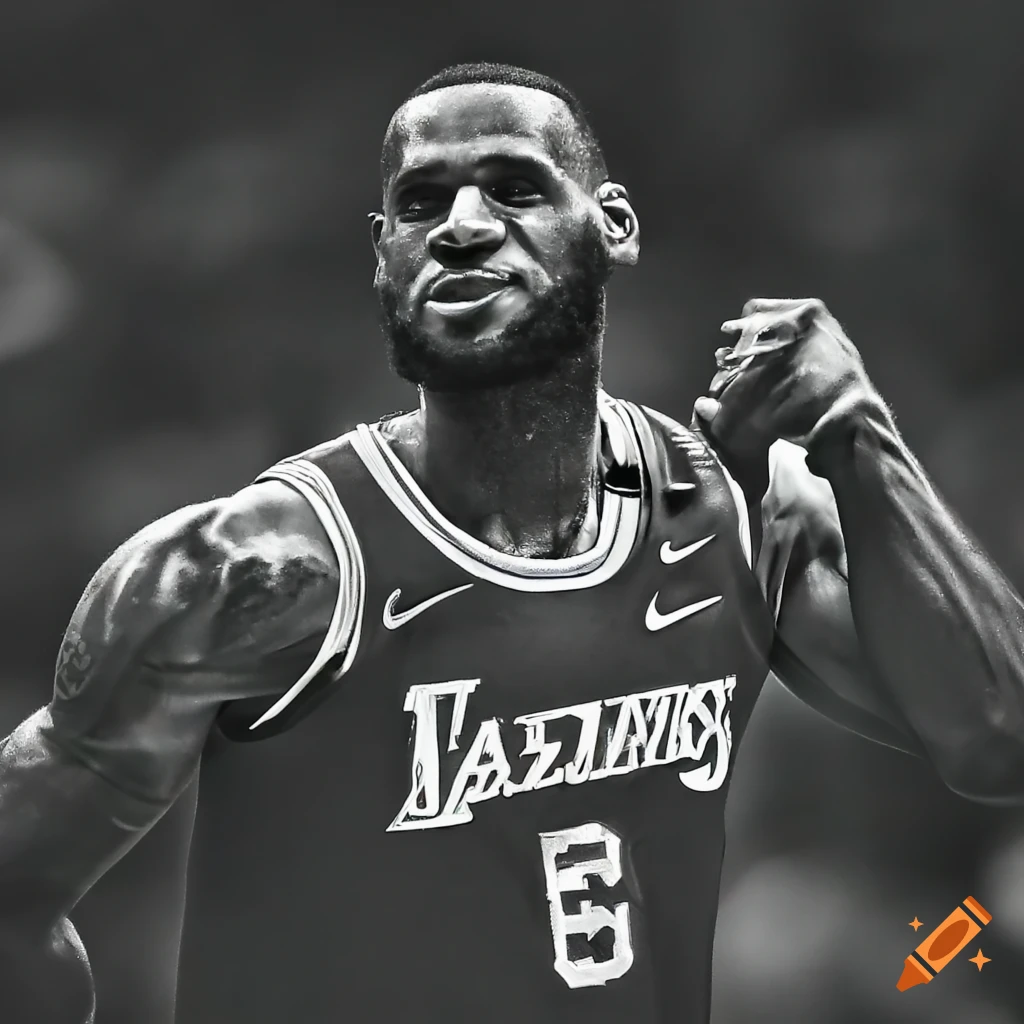 Lebron james smiling in sunlight while looking at the camera on Craiyon