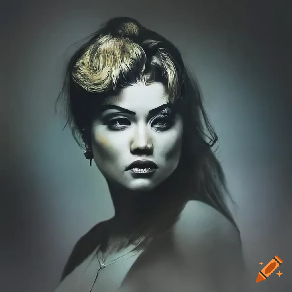 Pen and ink drawing of a woman emphasizing correct anatomy on Craiyon