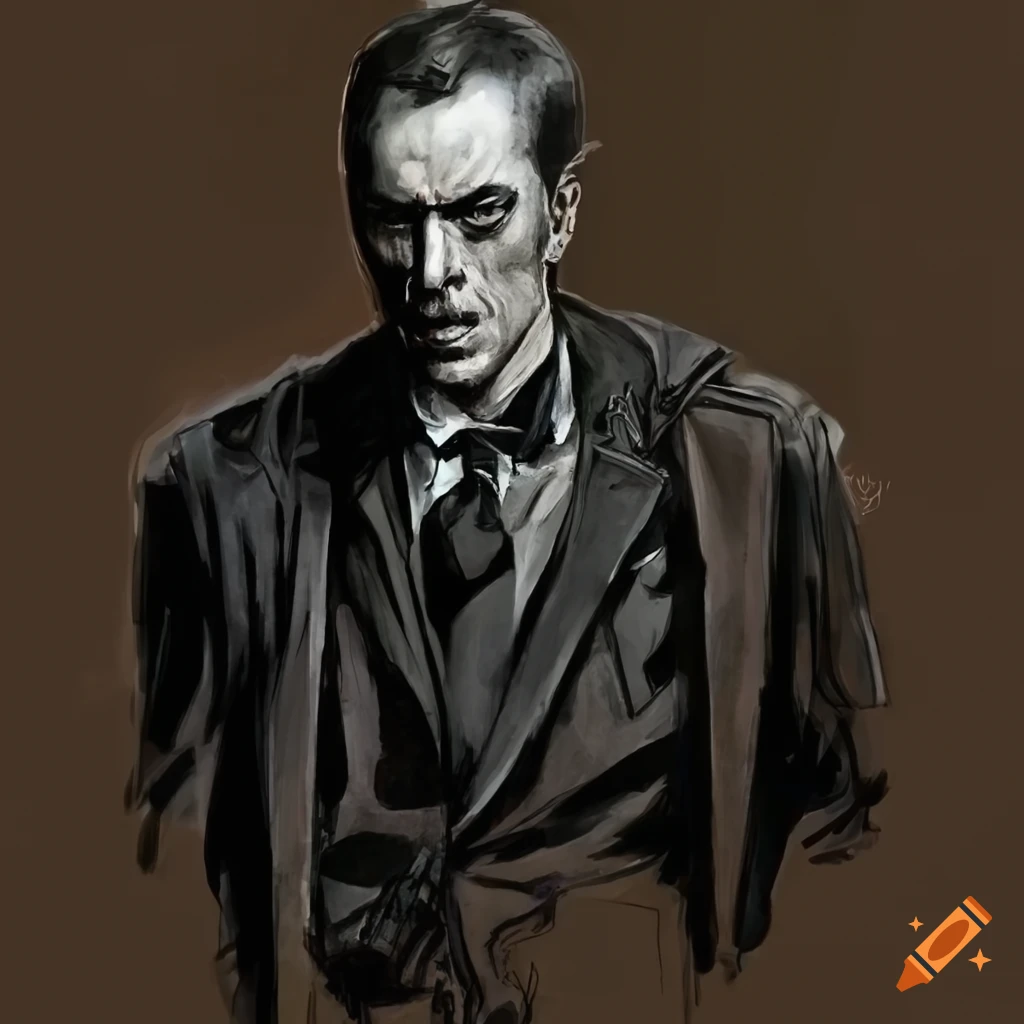 Classical portrait of max payne character on Craiyon