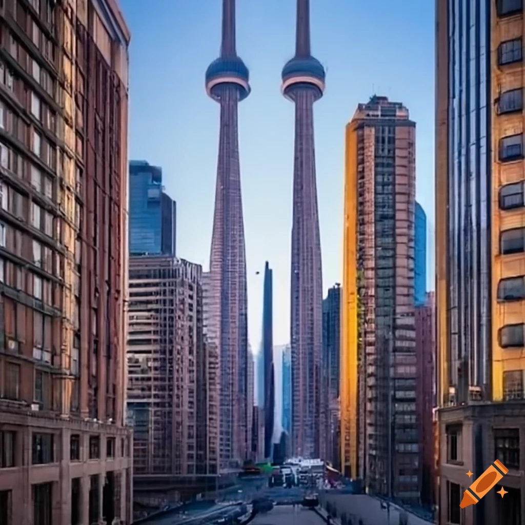 Row of cn towers
