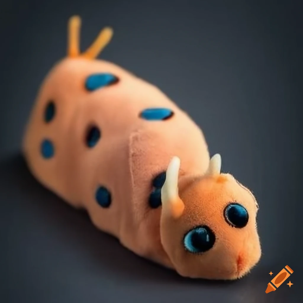 Cute plush slug with big eyes on Craiyon