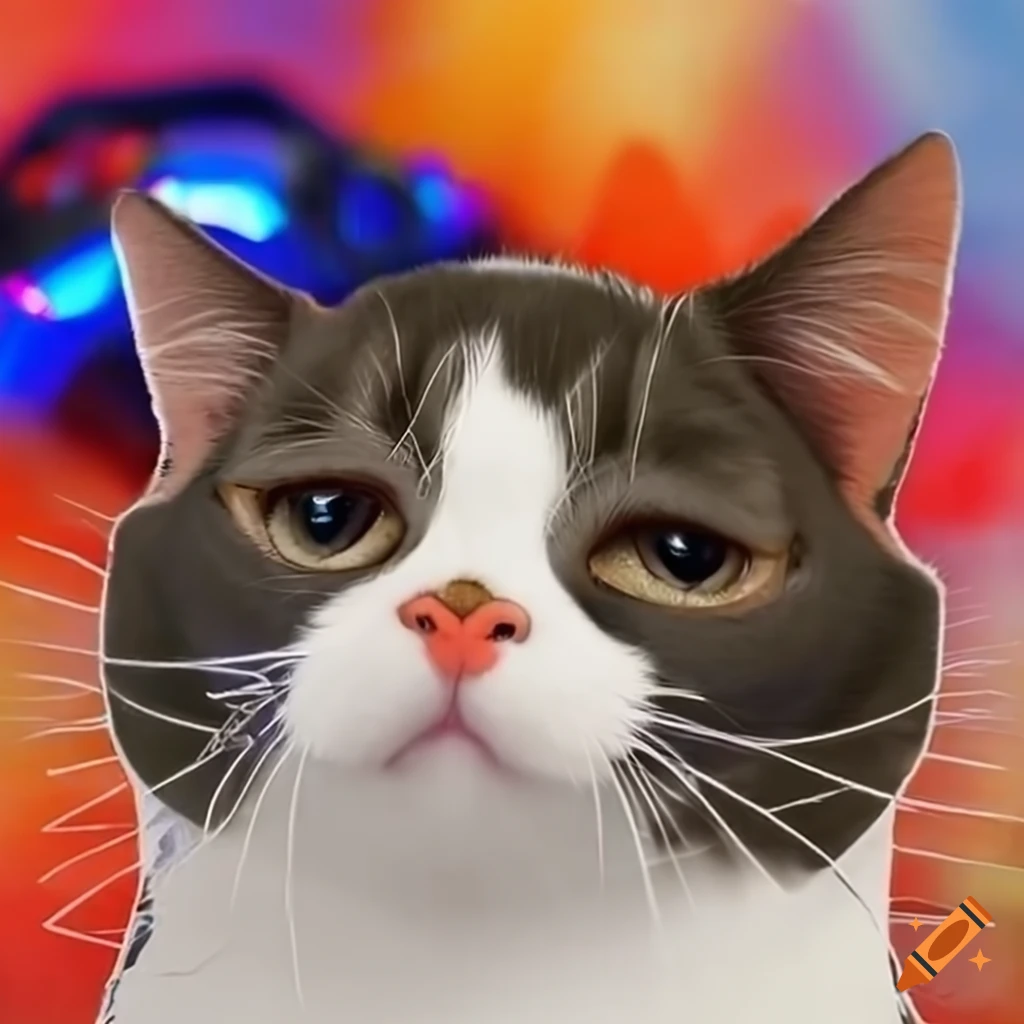 Cat with gaming controller on Craiyon