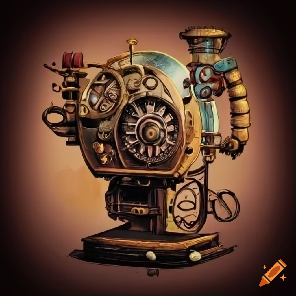 Steampunk craboctopus sticker design on Craiyon