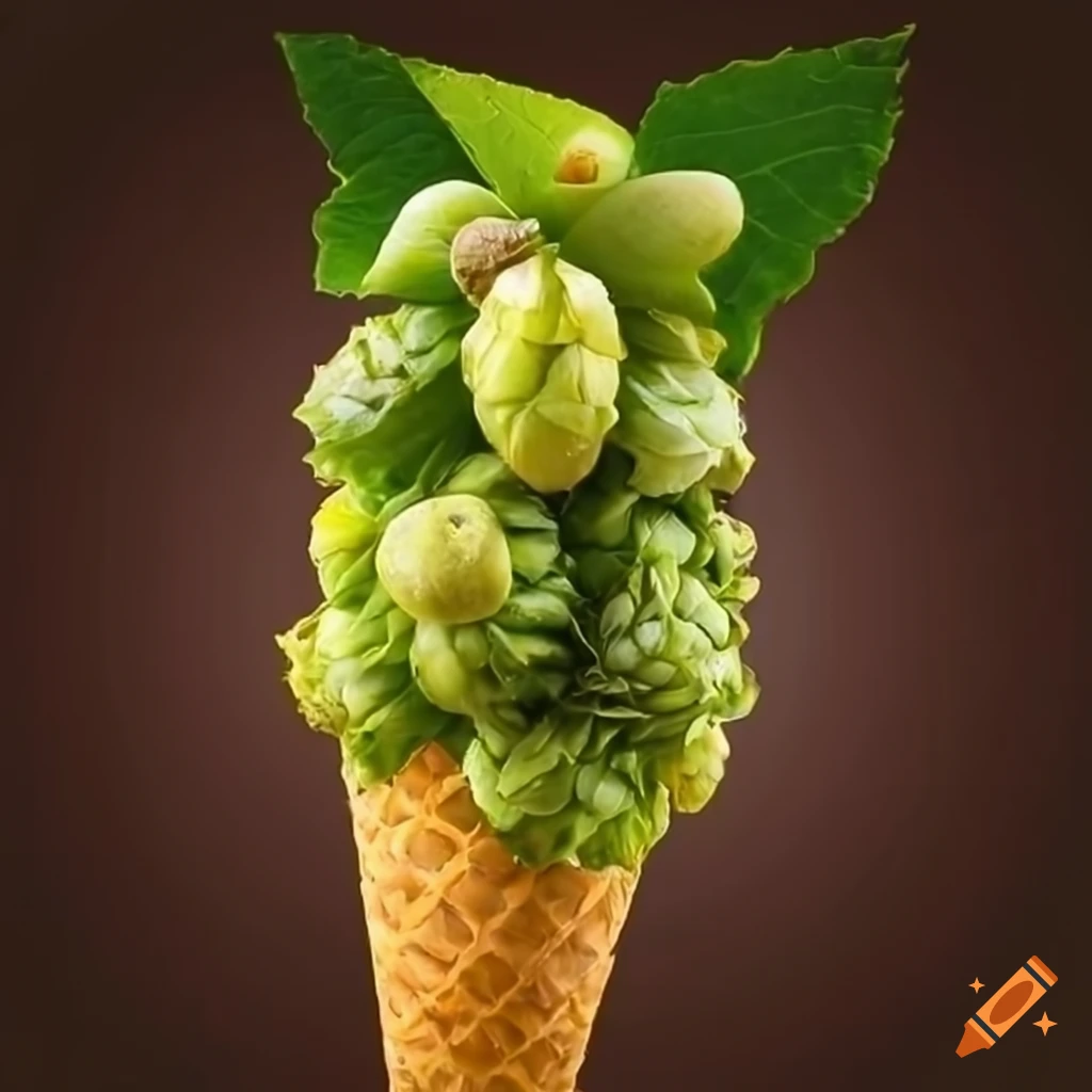 Green hop heart on white background on Craiyon