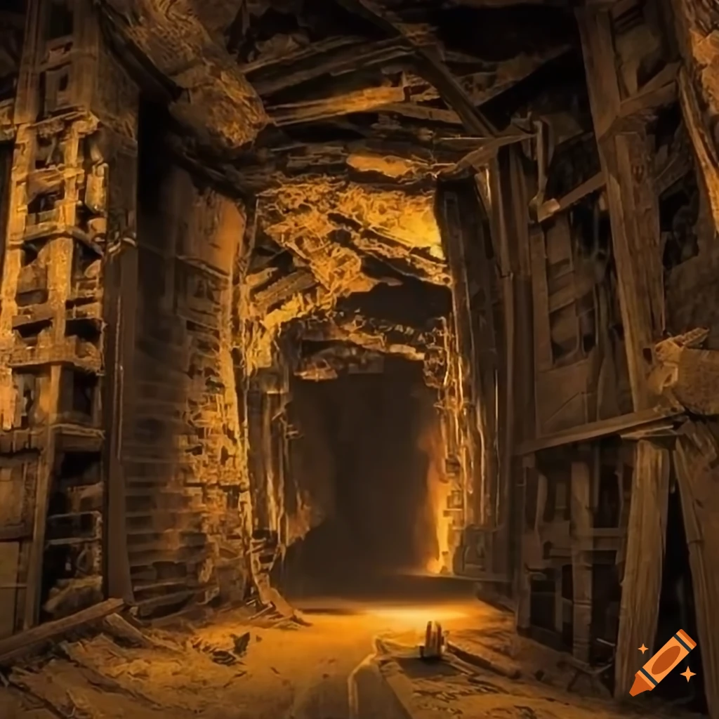 Steampunk coal mine on Craiyon