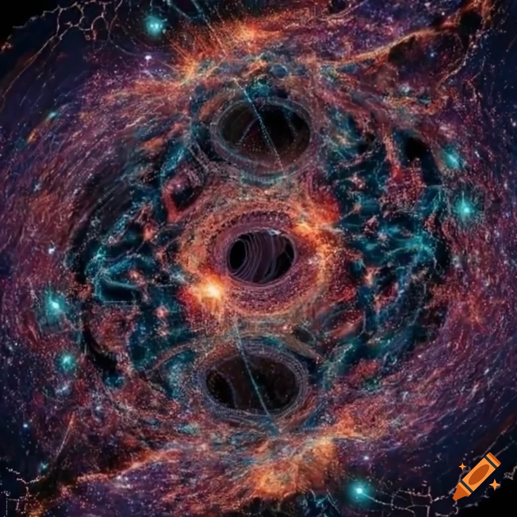 Zoomed-out view of the multiverse on Craiyon