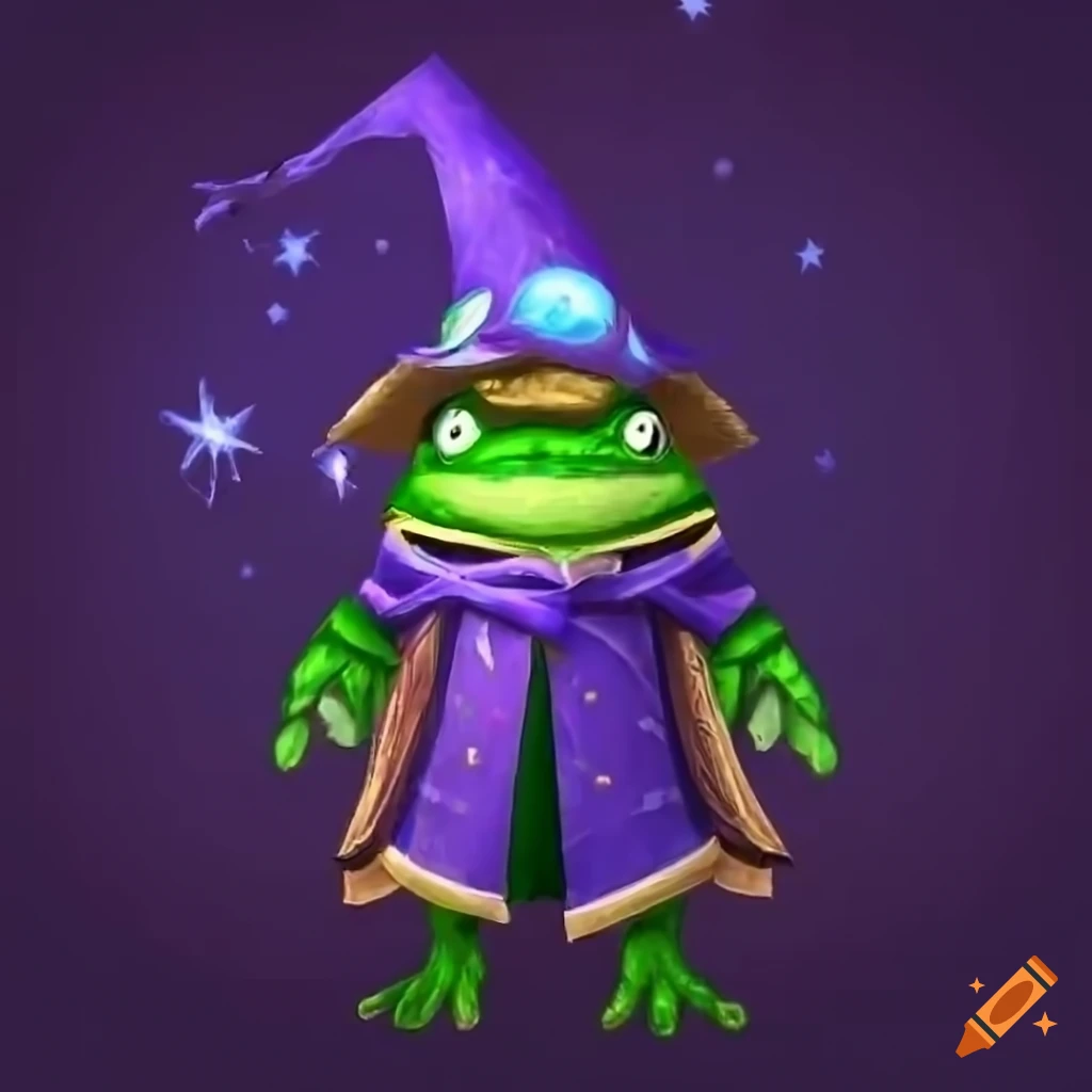 Final fantasy frog mage on Craiyon