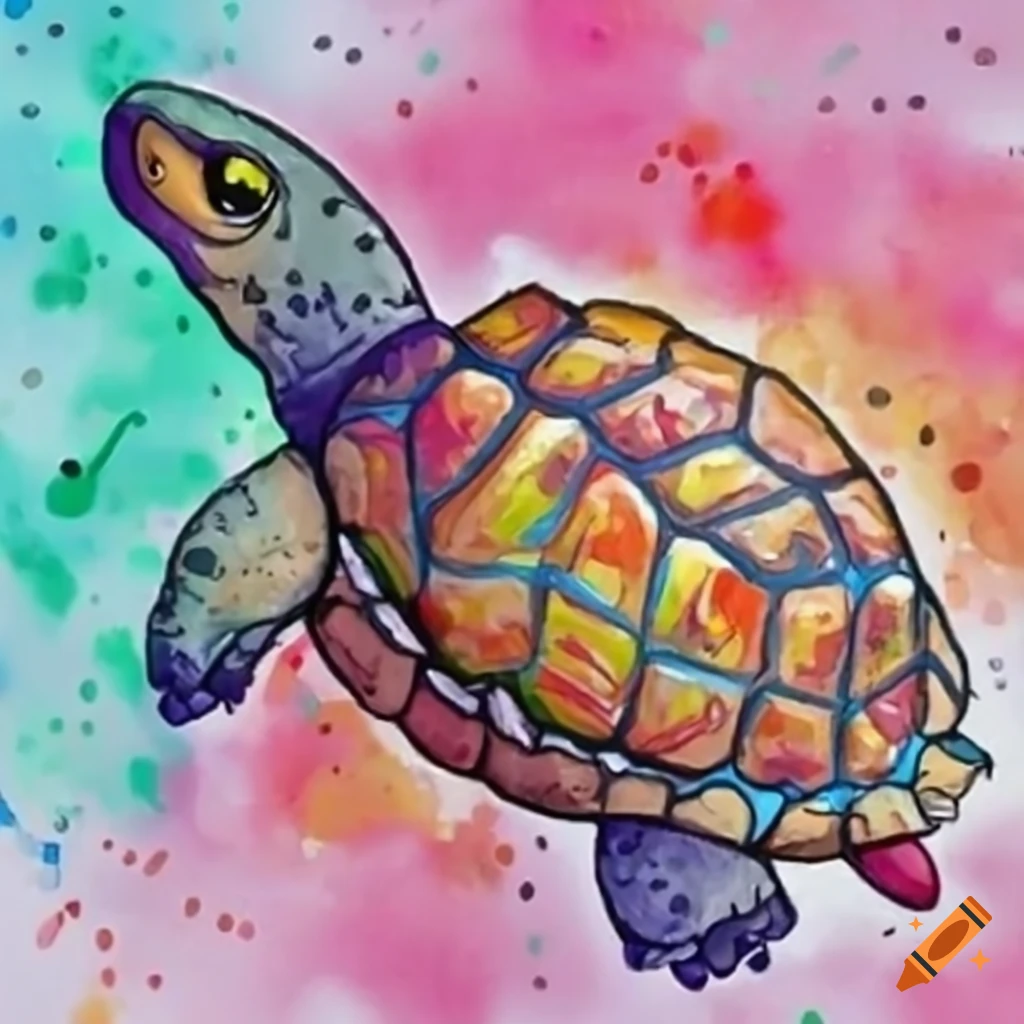 Image of an angry turtle with motivational quote on Craiyon