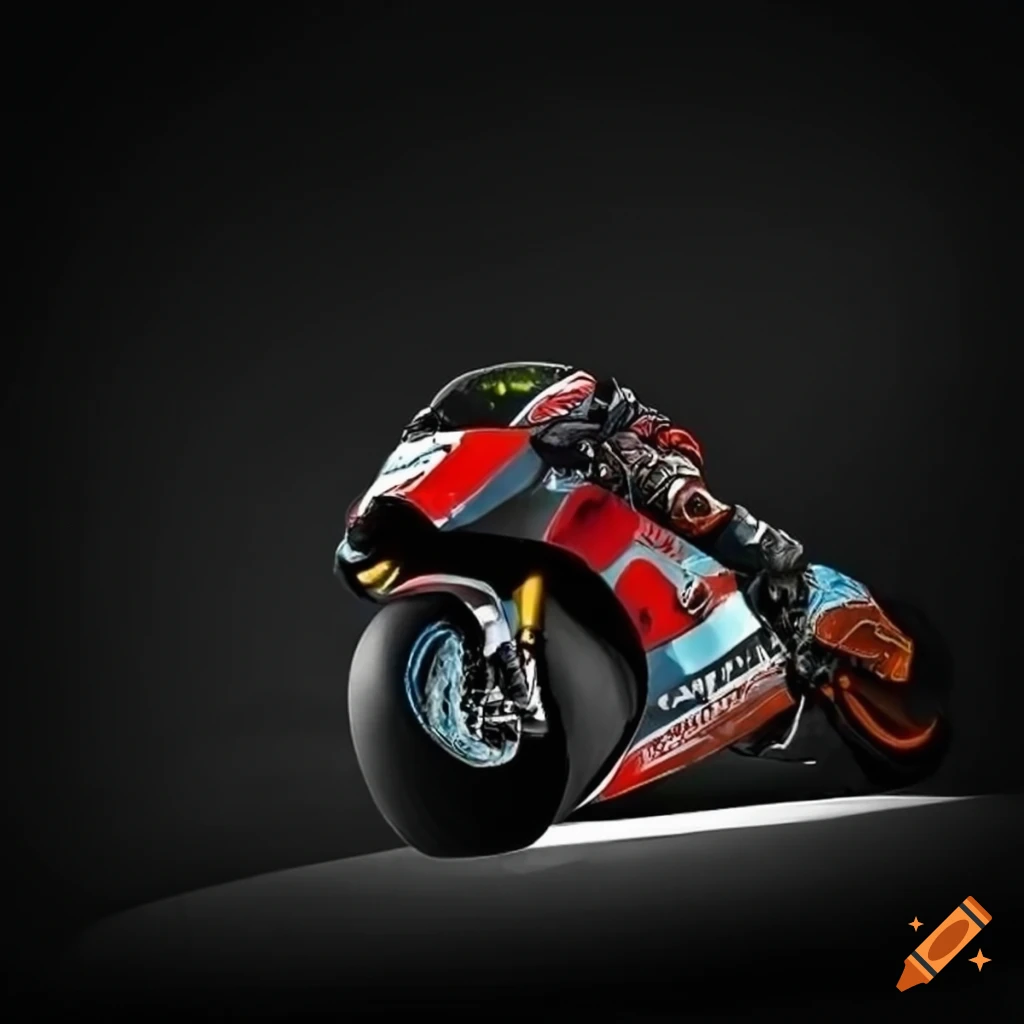 Illustration of motorcycle racers in motogp on Craiyon