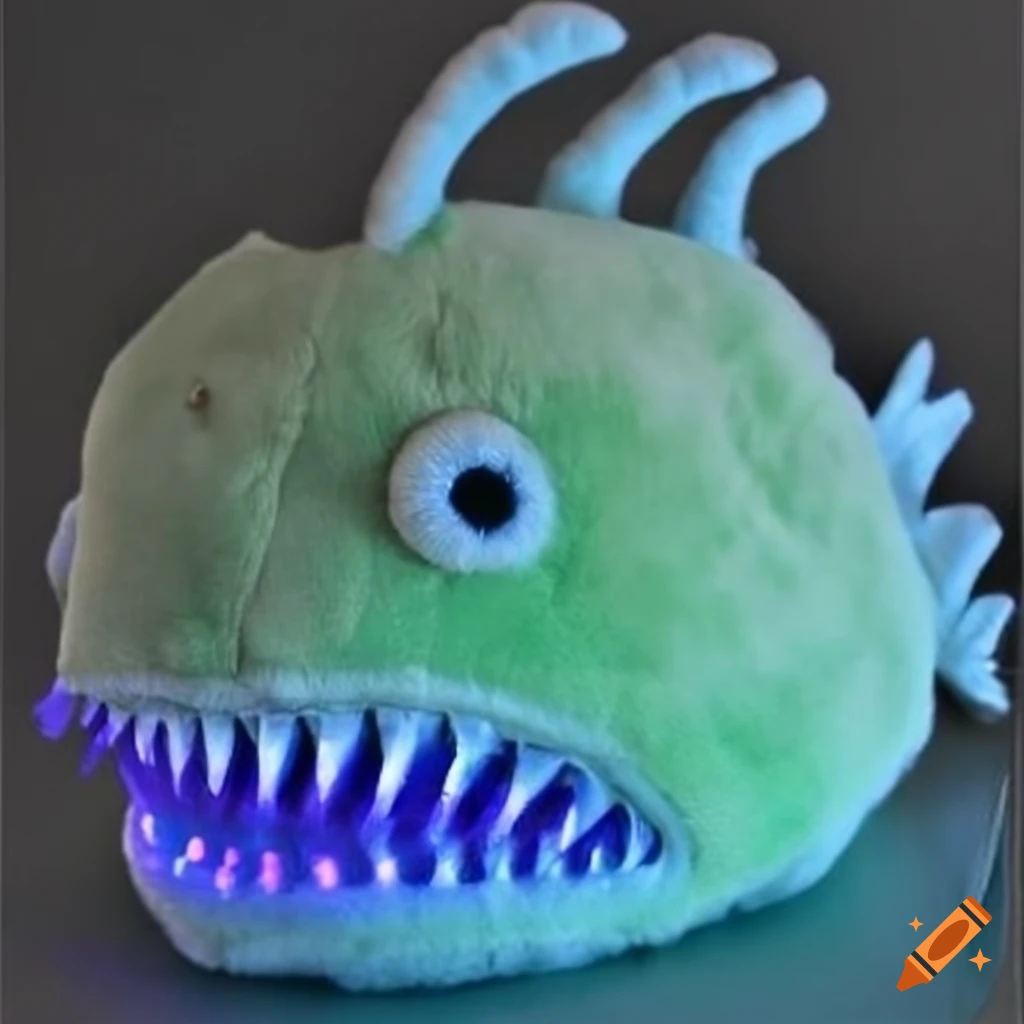 Cute plush angler fish toy on Craiyon