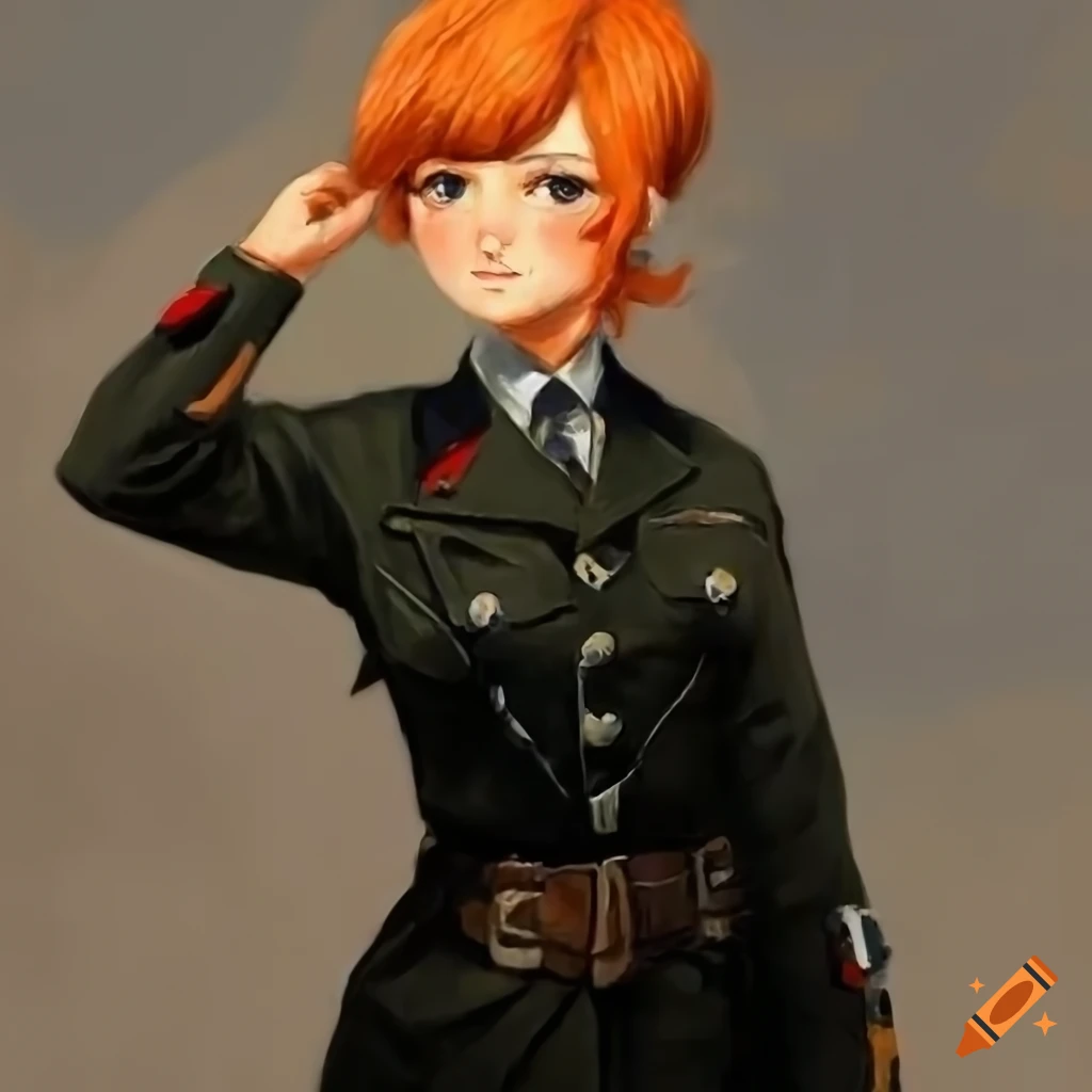 Anime depiction of a german soldier from world war 2 on Craiyon