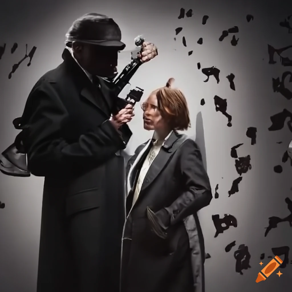 Image of a detective interviewing witnesses on a busy street on Craiyon