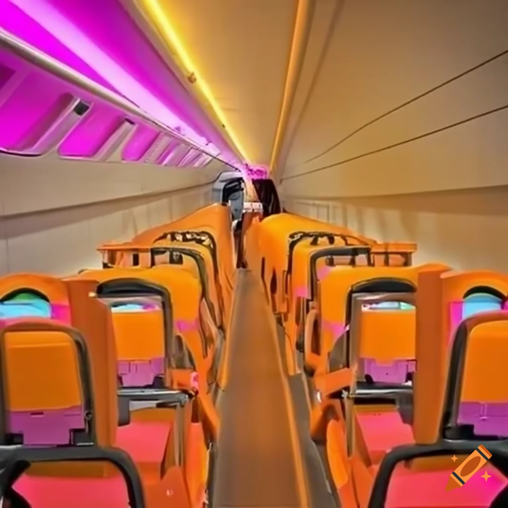 Metro transforming into a colorful airplane on Craiyon