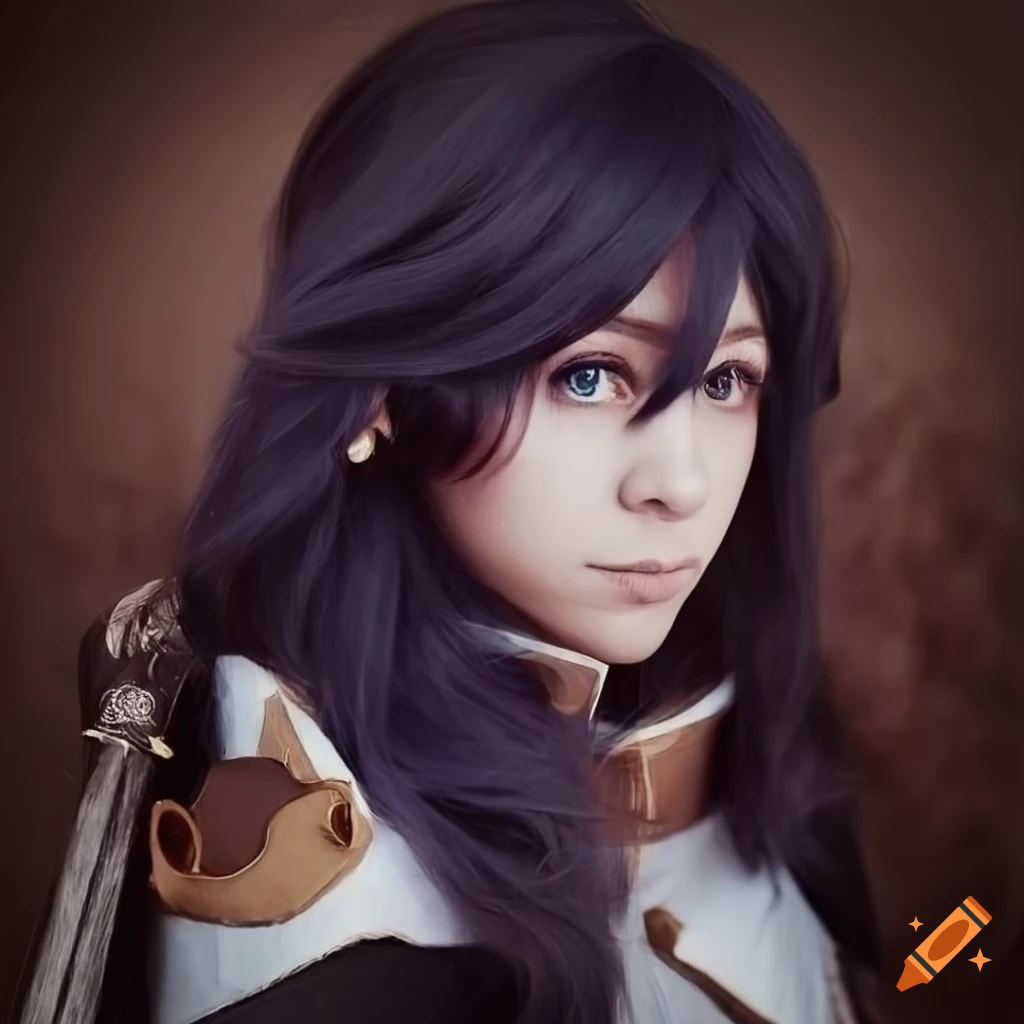 Close-up portrait of lucina cosplay on Craiyon