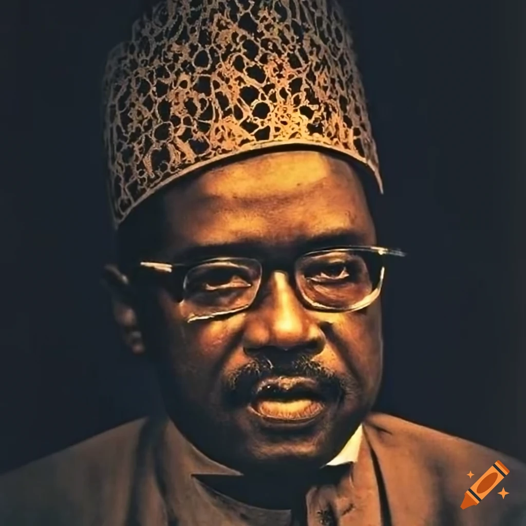 Portrait of mobutu sese seko in 1972