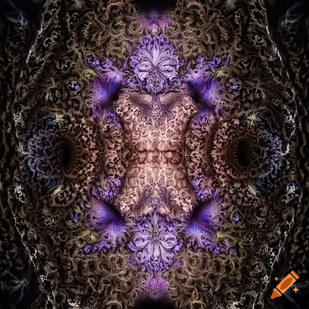 Detailed fractal pattern on a dress