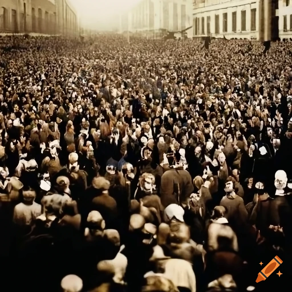 Illustration of a historical tax protest on Craiyon