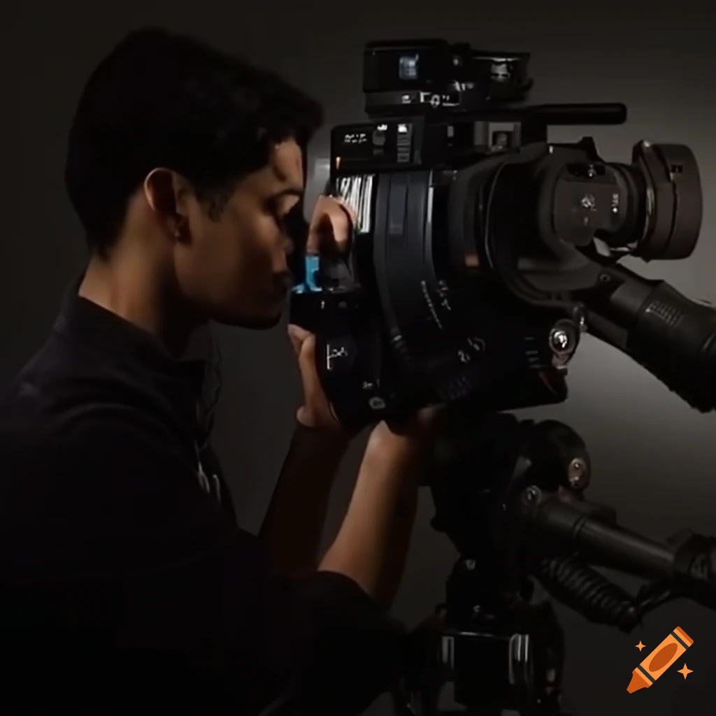 Cameraman capturing a scene on Craiyon