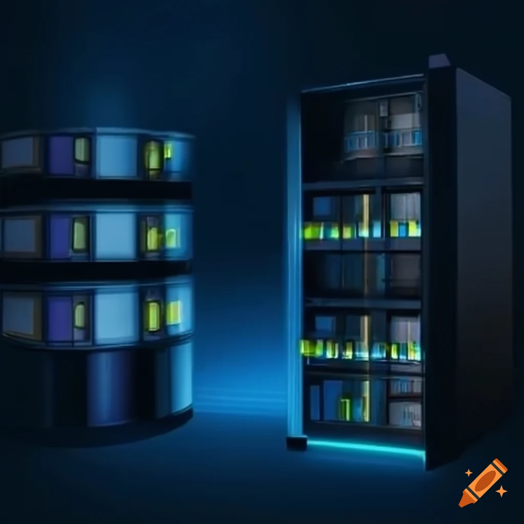 Scene of a server in a data center