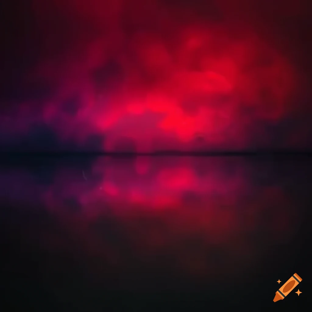 Vibrant red sky at night on Craiyon