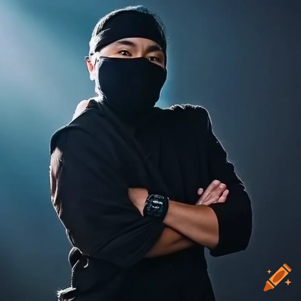 Photorealistic portrait of a determined Japanese teenage ninja on Craiyon
