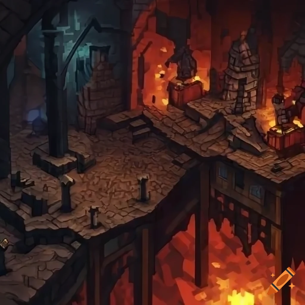 Detailed isometric terrain map concept art on Craiyon