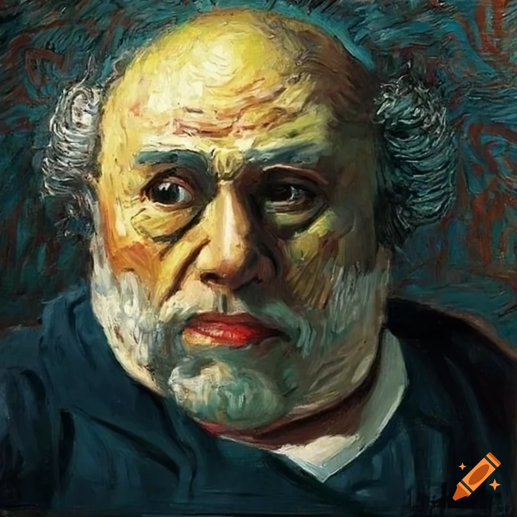 Portrait of danny devito in van gogh style on Craiyon