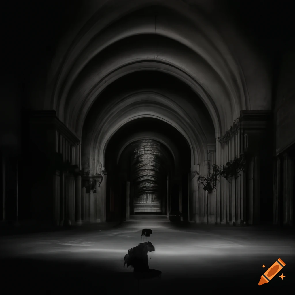 An eerie, surrealistic portrayal of a person with door-like features on ...
