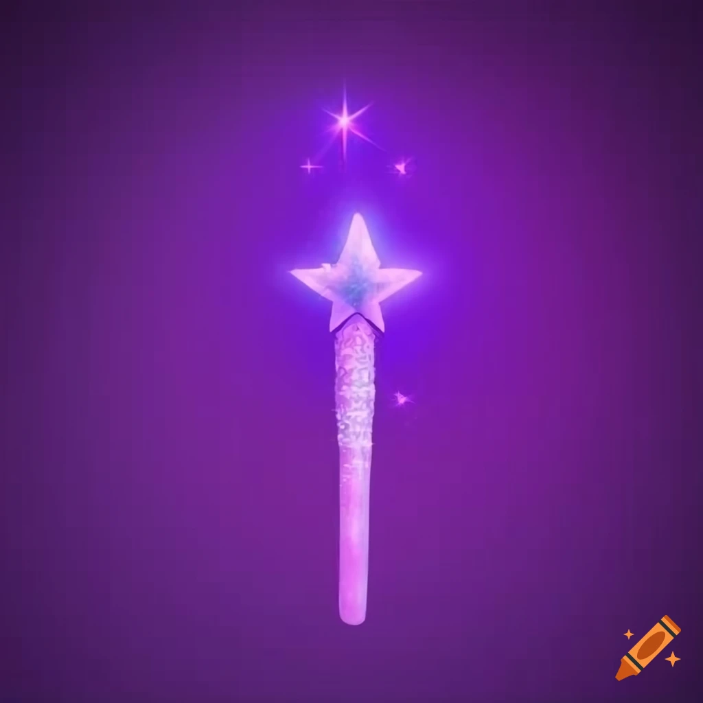 Purple starlight on a fairy wand on Craiyon