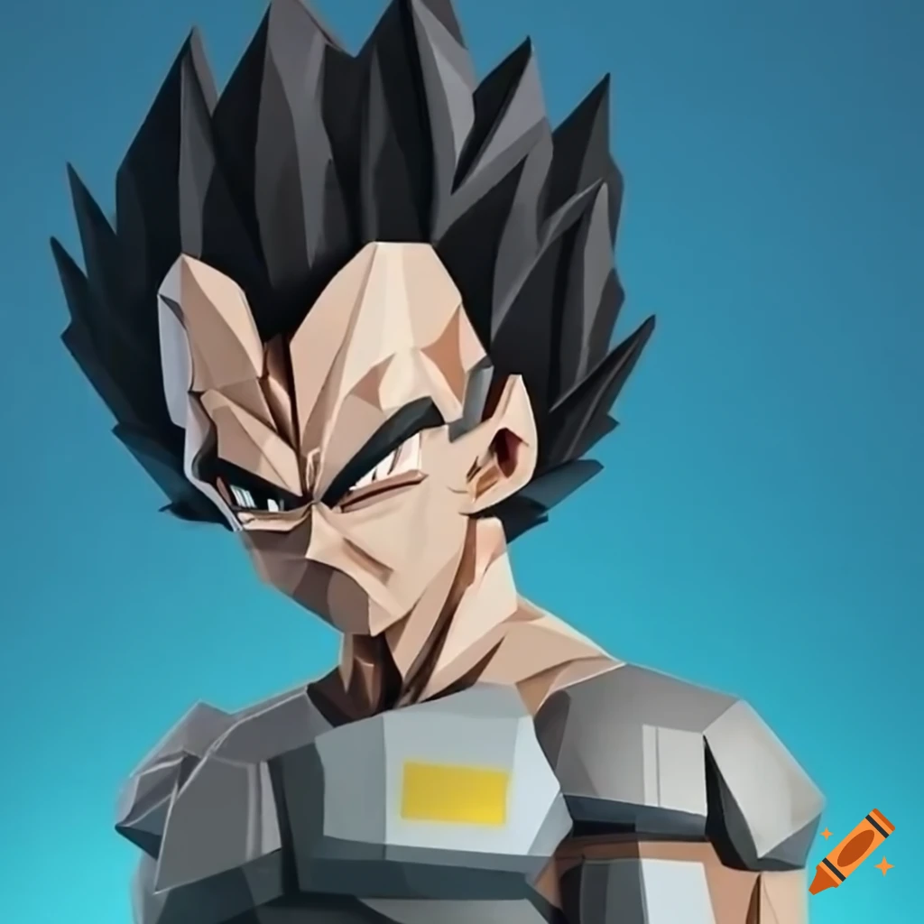 Origami vegeta character on Craiyon