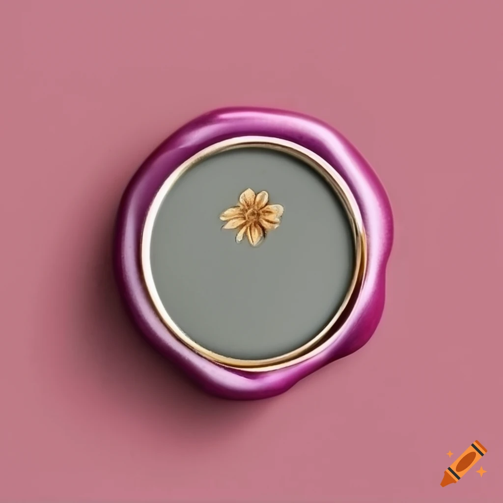 Pink diamond-shaped wax seal drawing on Craiyon