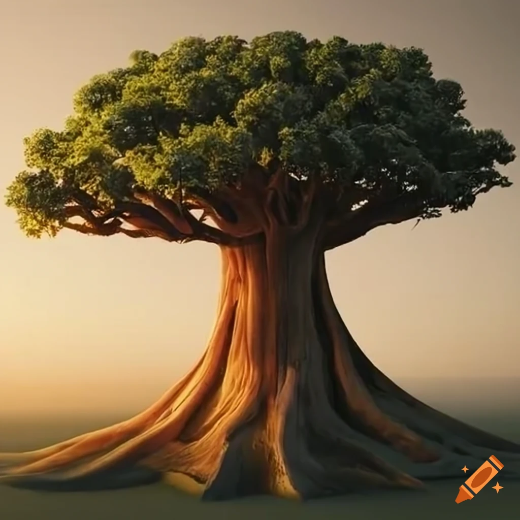 Giant tree in a forest on Craiyon