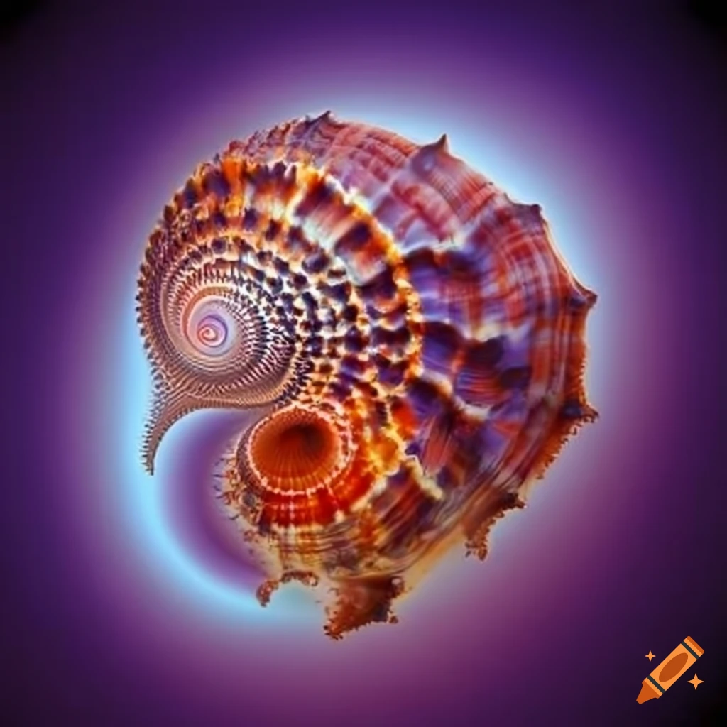 Fractal Patterns Resembling A Sea Shell