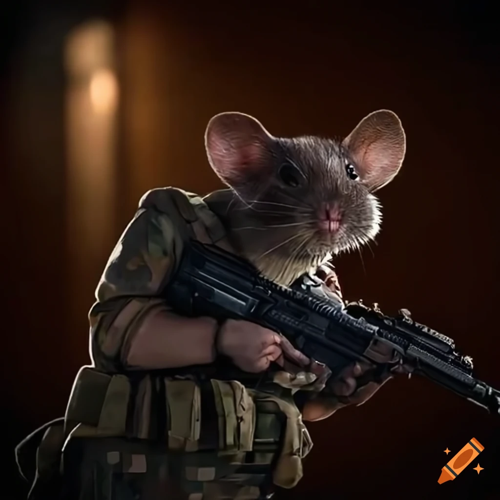 Image of rats in soldier uniforms on Craiyon