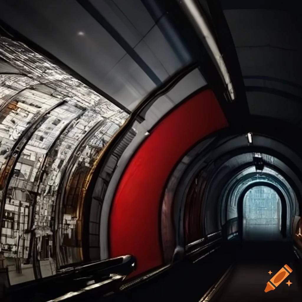 Futuristic artwork of london underground on Craiyon