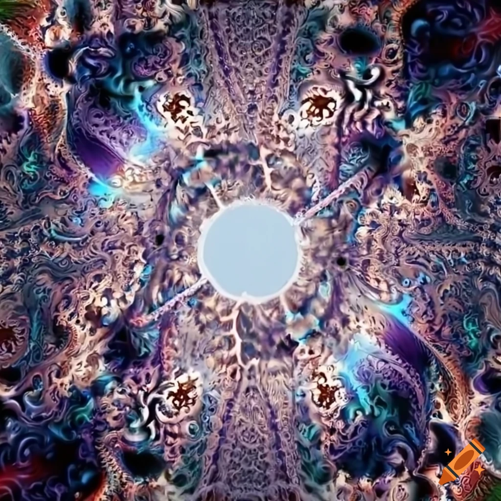 Fractal pattern mirror frame on Craiyon