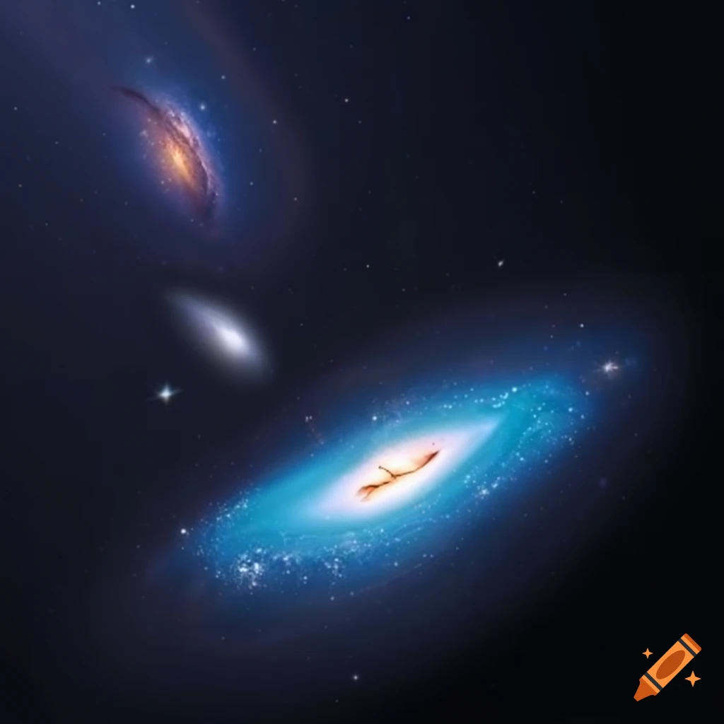 Astral photograph showing multiple planets and shimmering stars on Craiyon