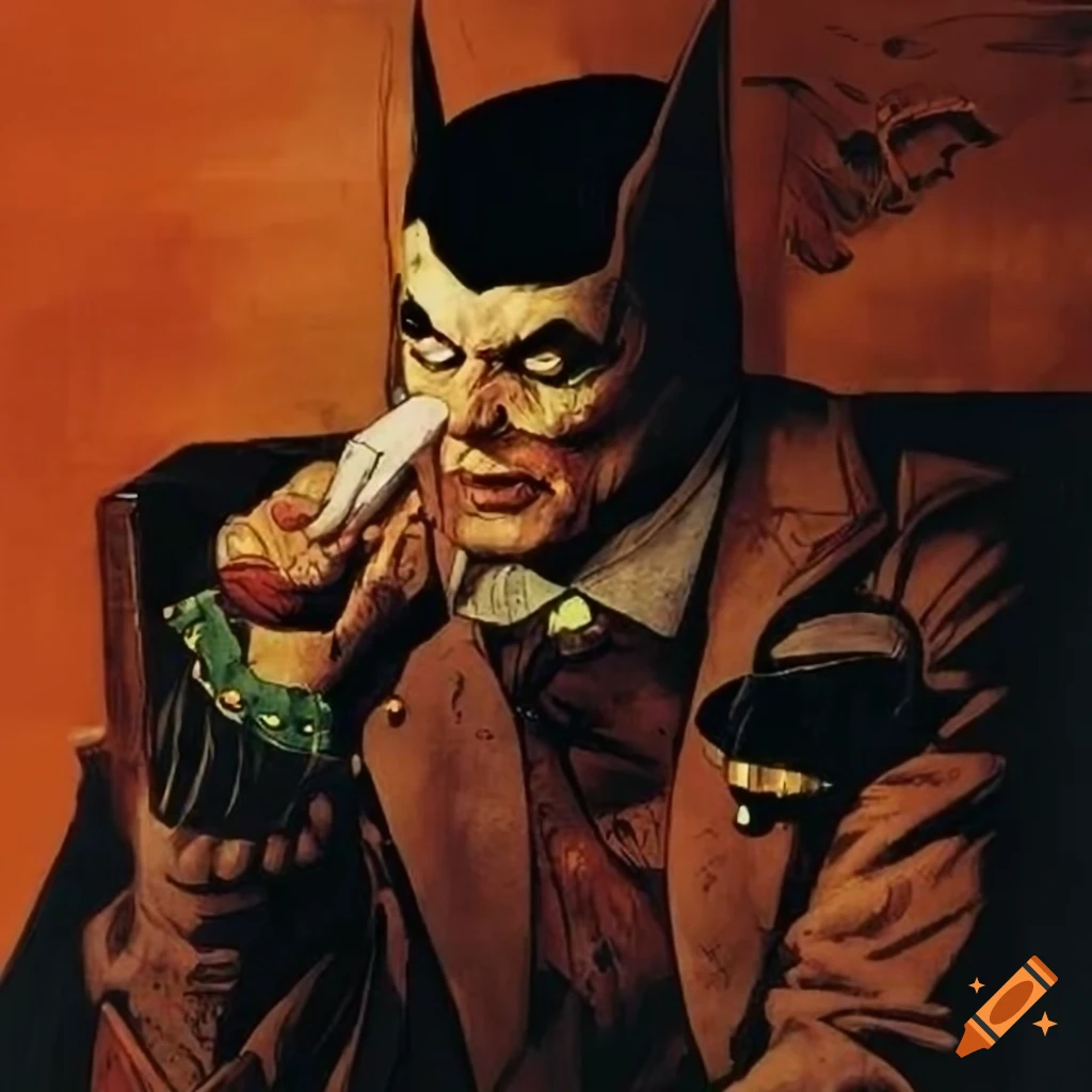 Illustration of mothman from batman by norman rockwell on Craiyon