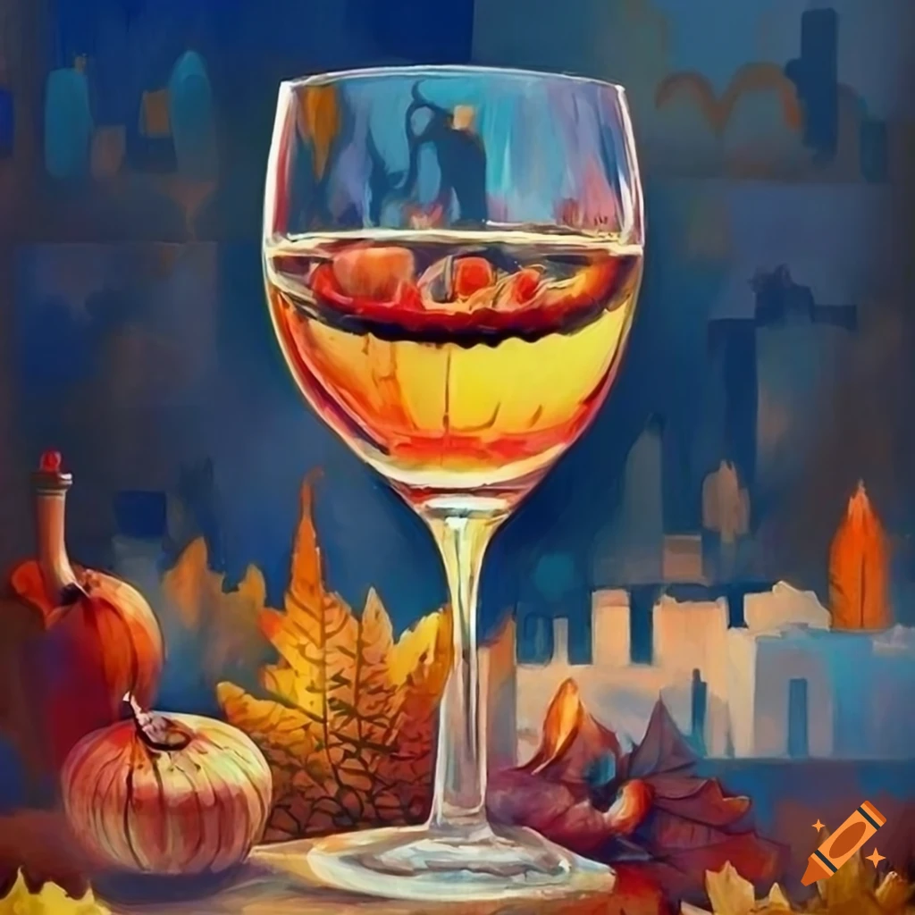 painting-of-a-wine-glass-on-an-autumn-table-on-craiyon