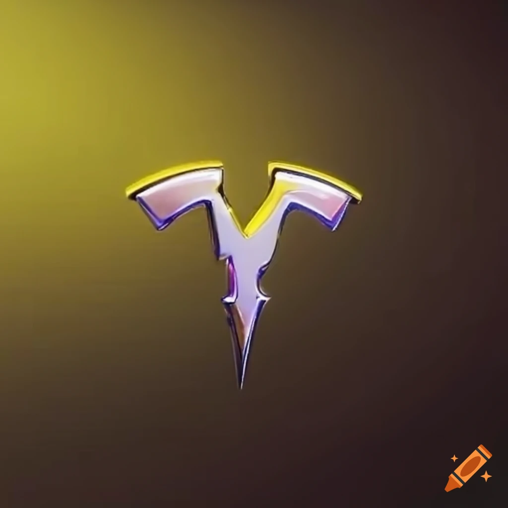 Custom yellow tesla badge inspired by ferrari badge on Craiyon